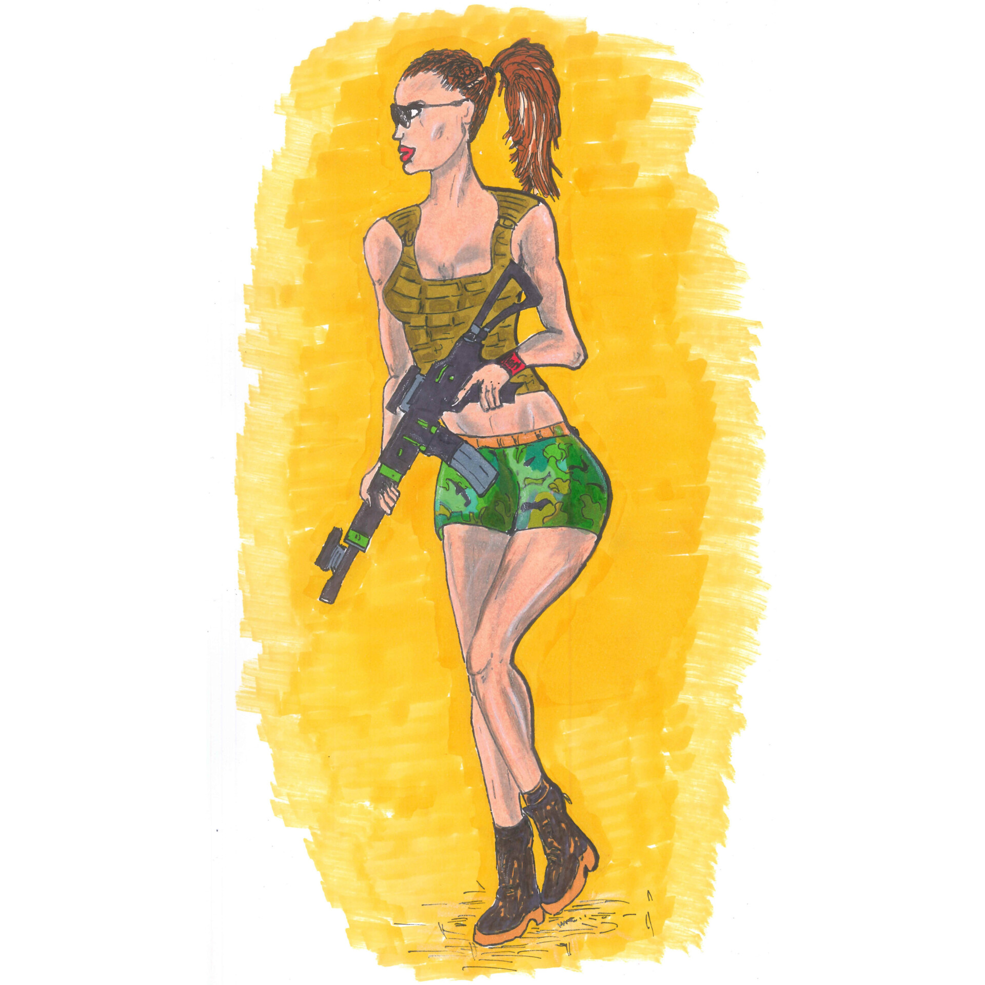 ArtStation - Military Girl ( comics beauty)