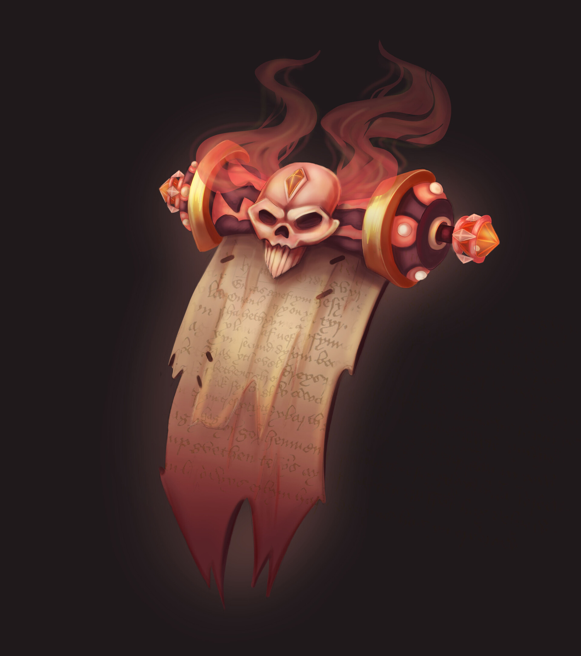 ArtStation - Skull scroll