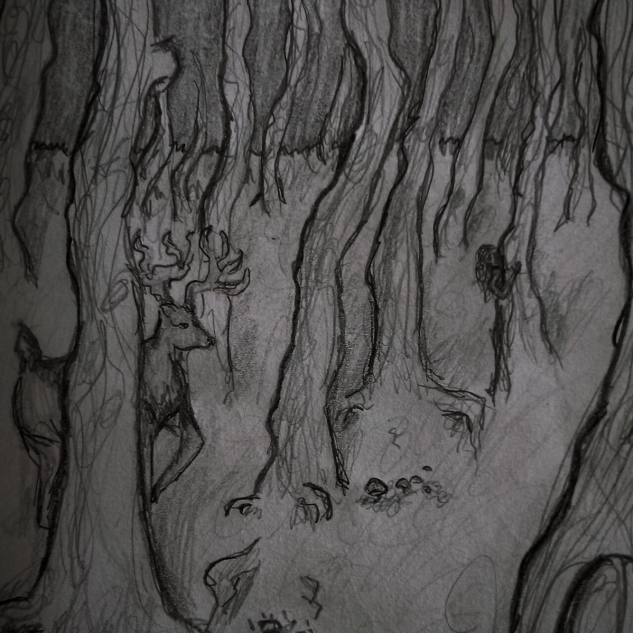 ArtStation - horror scenario (tradicional art)