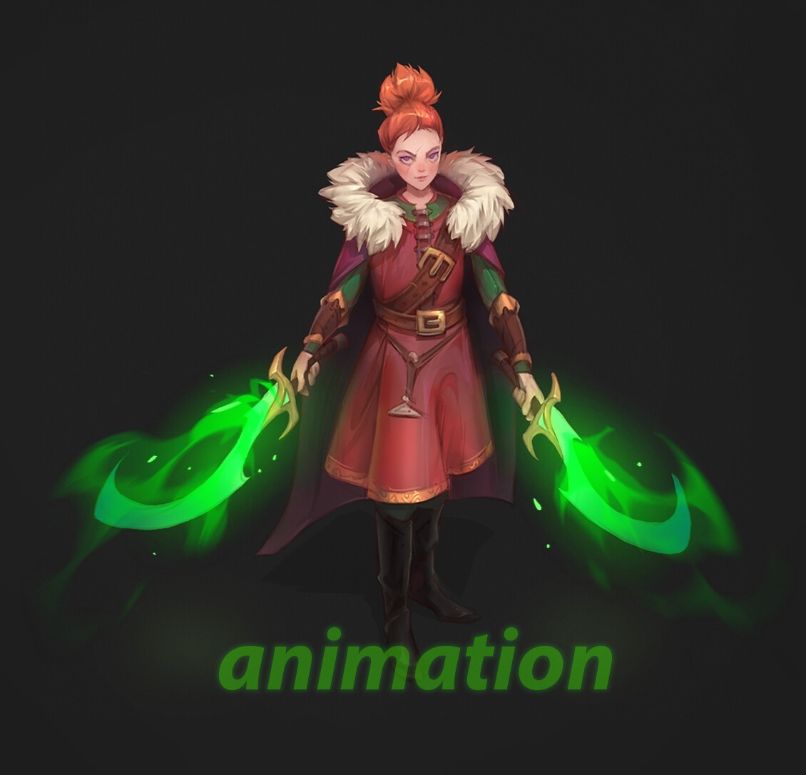 ArtStation - Green blades animation