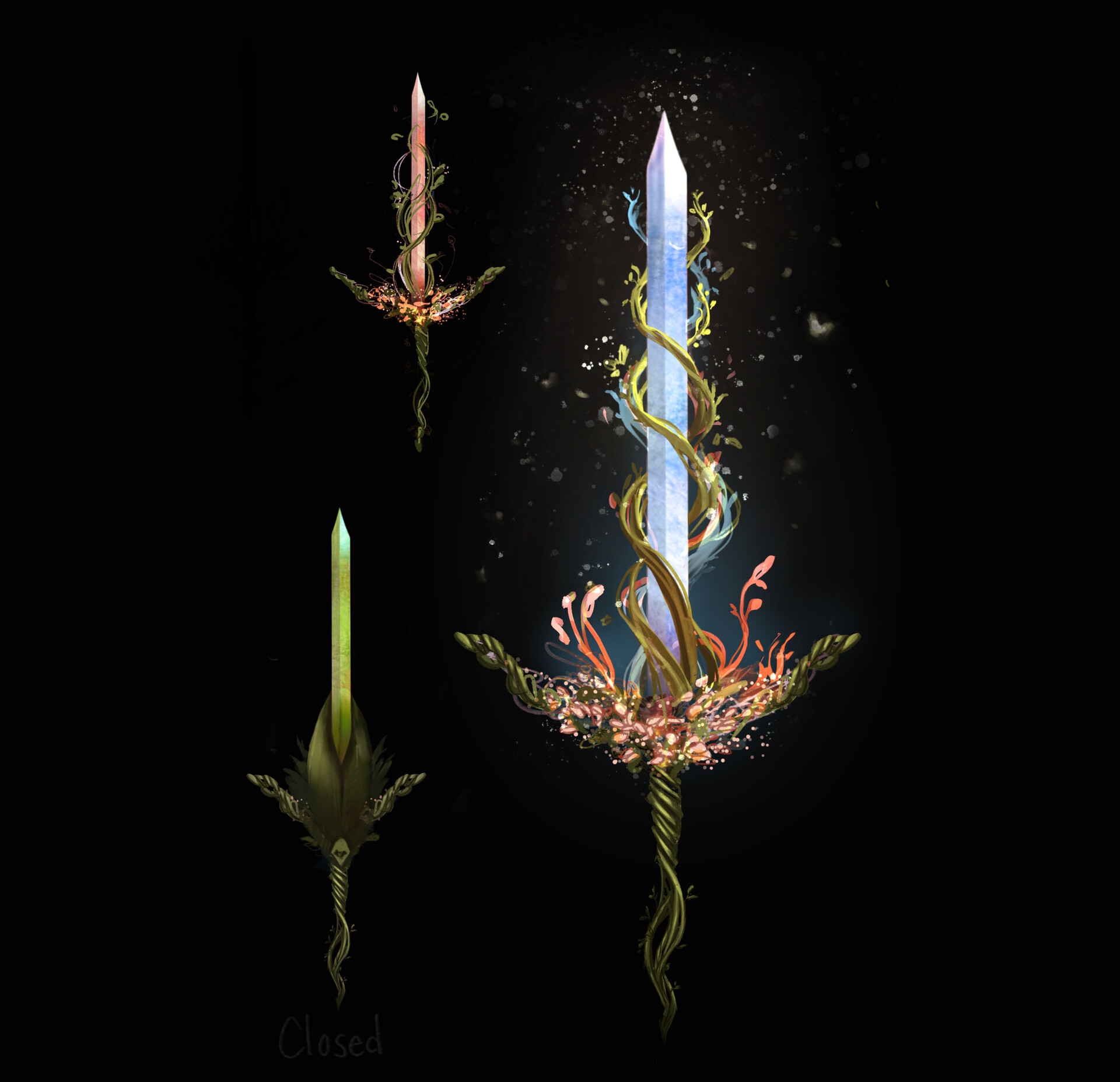 ArtStation - Fantasy flower sword