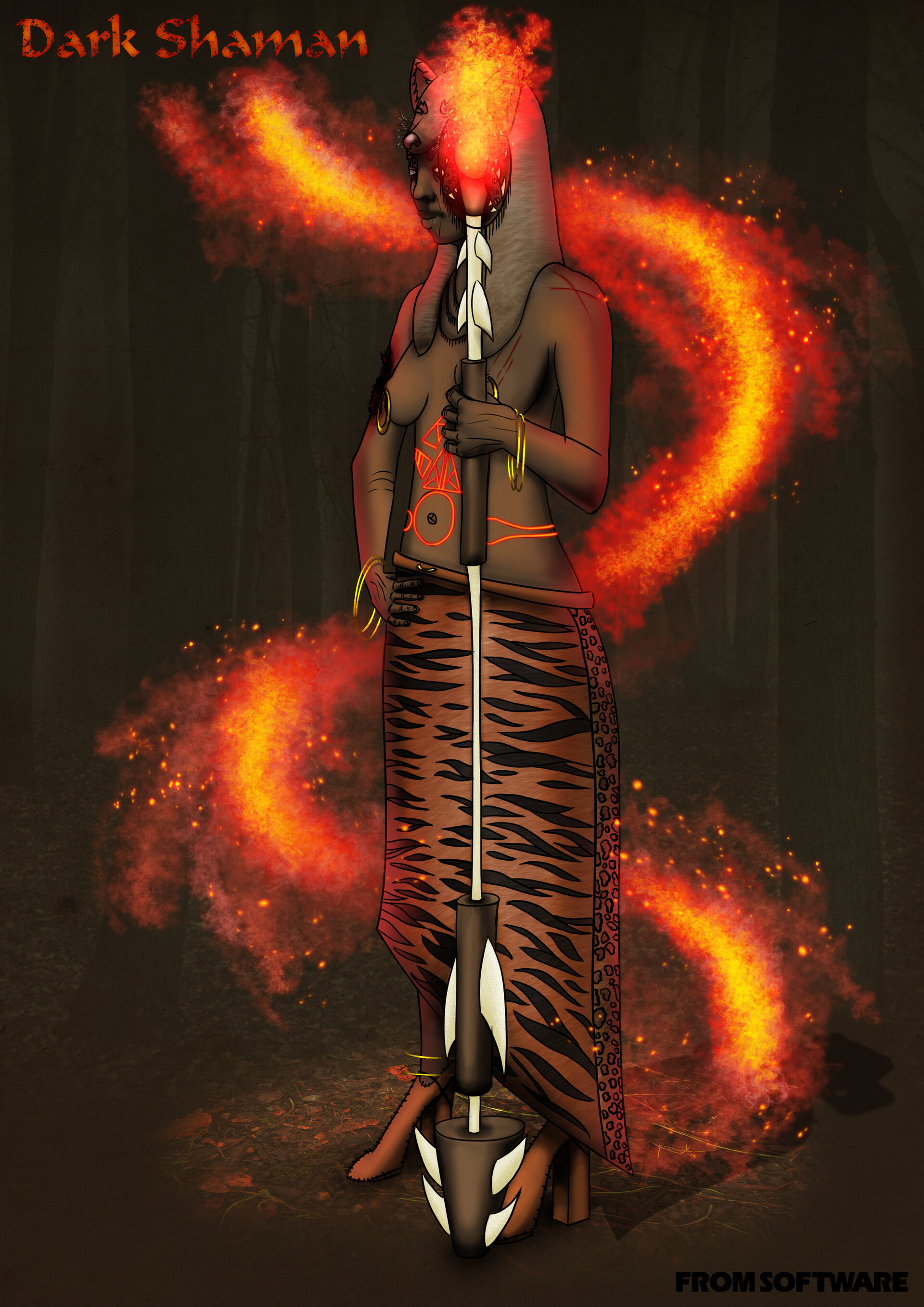 ArtStation - Character Design: Dark Shaman - Made with Photoshop - LAG ...