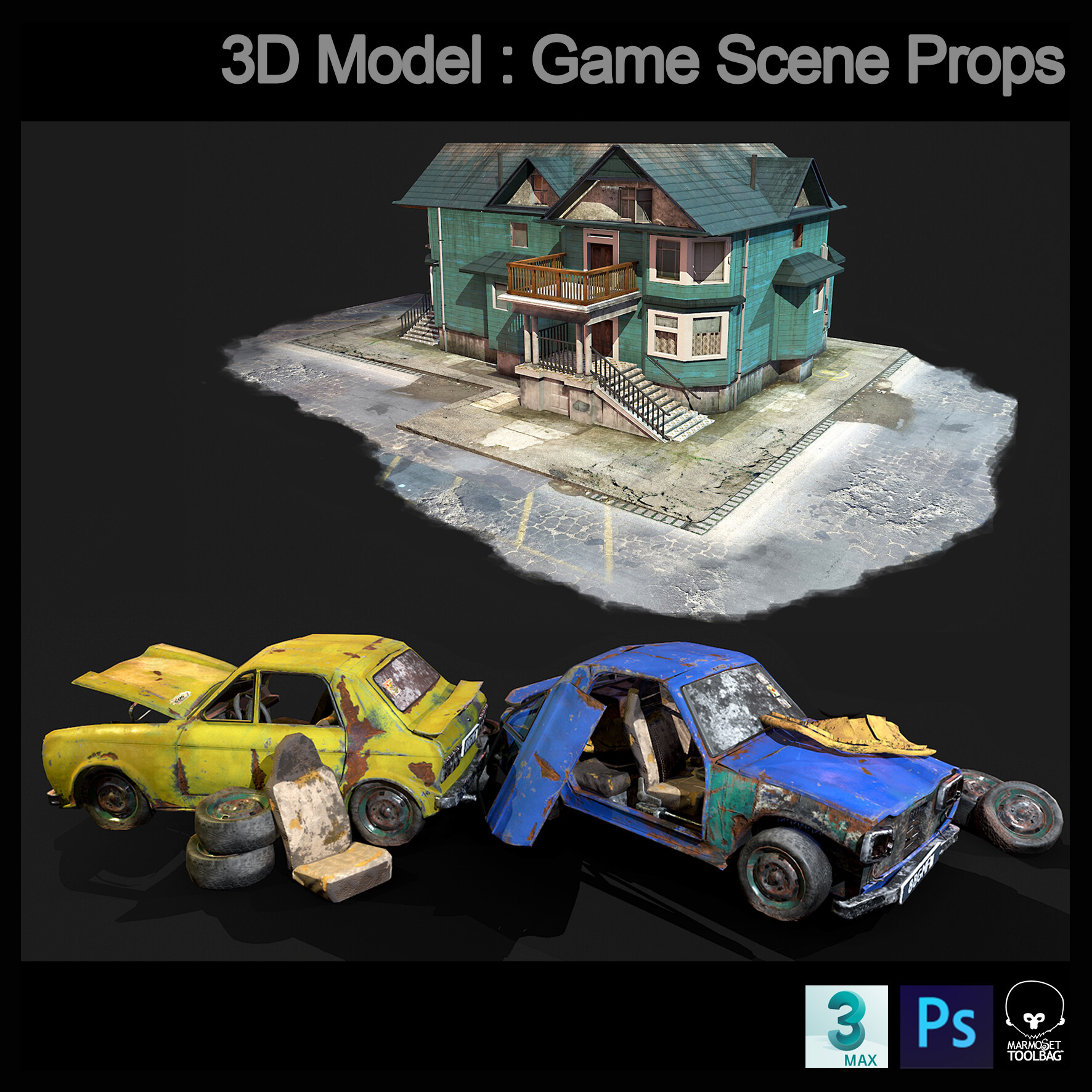 ArtStation - Game Scene Structures and Props