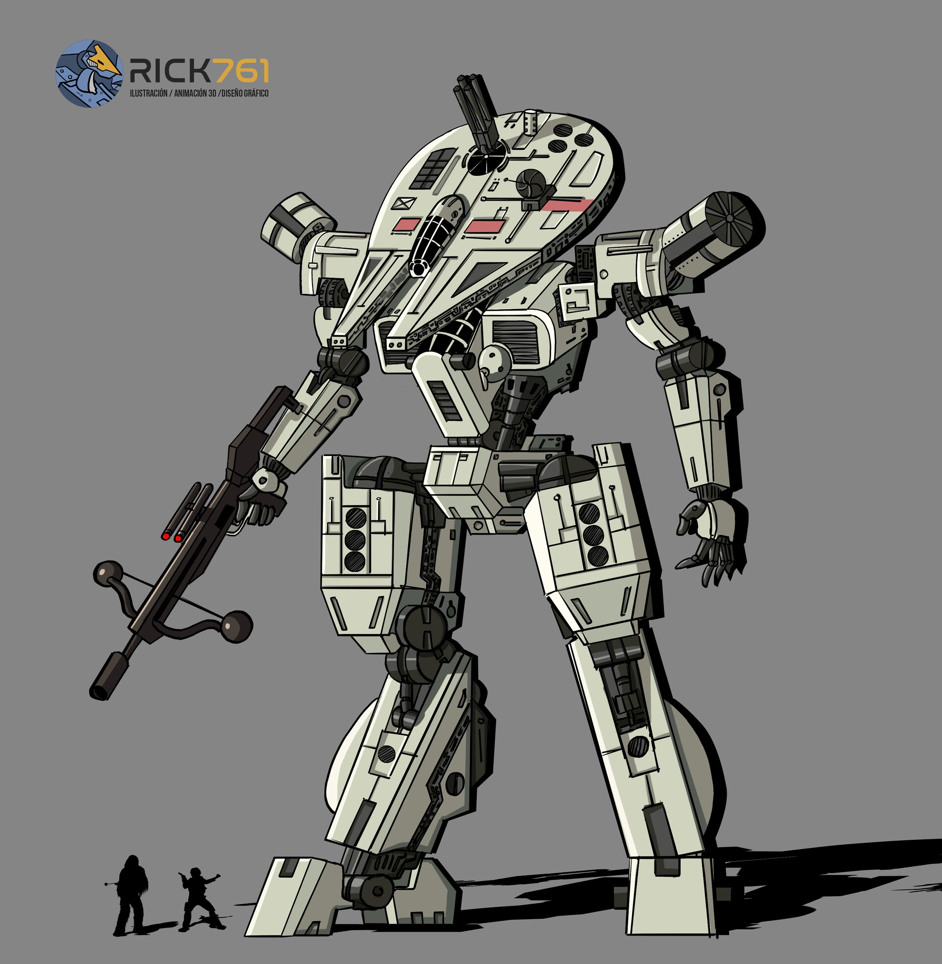 ArtStation - mecha millennium falcon