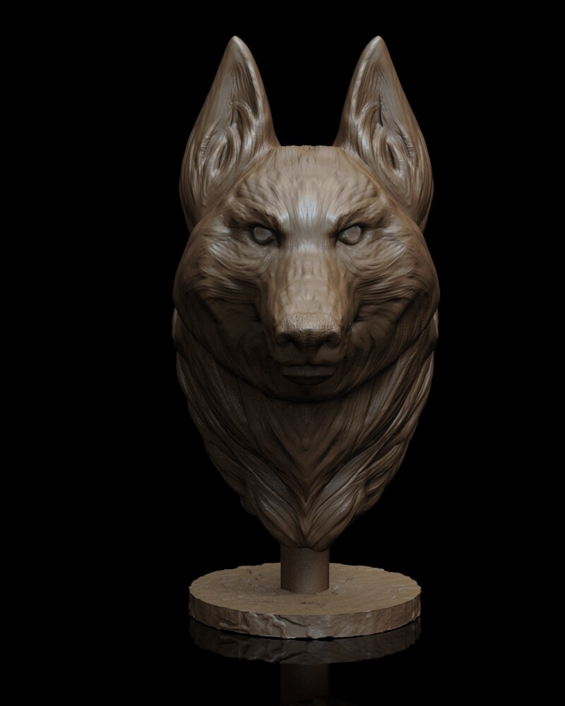 ArtStation - Wolf Bust