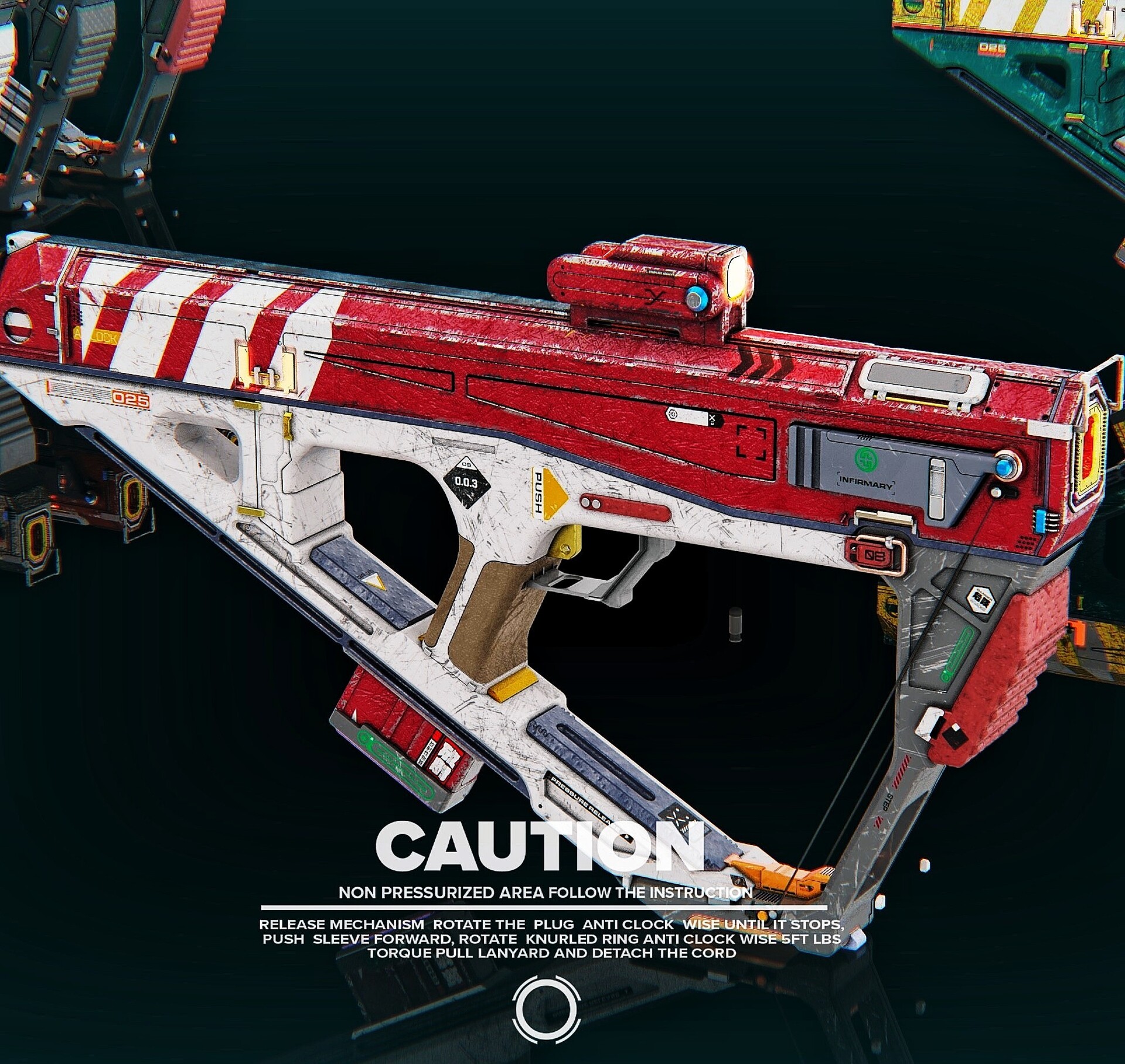 ArtStation - Science fiction submachine gun