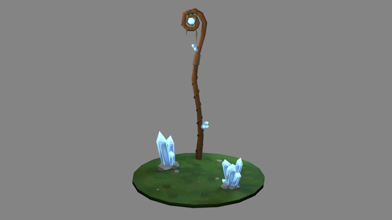 ArtStation - Low Poly Magic Staff