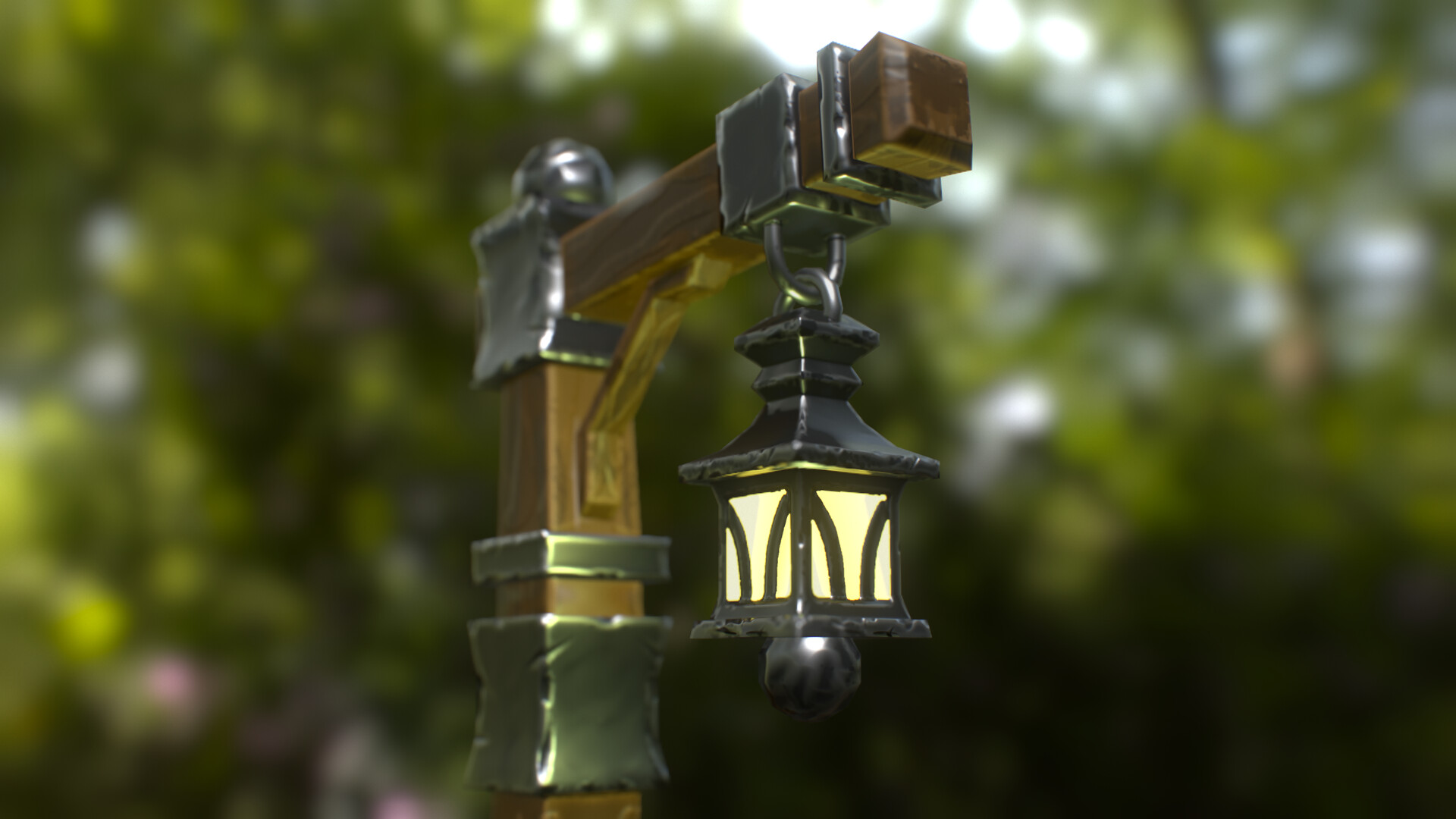 ArtStation - Stylized Lowpoly Lamp
