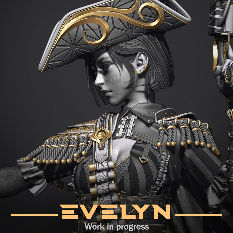 ArtStation - Evelyn _ Work in Progress