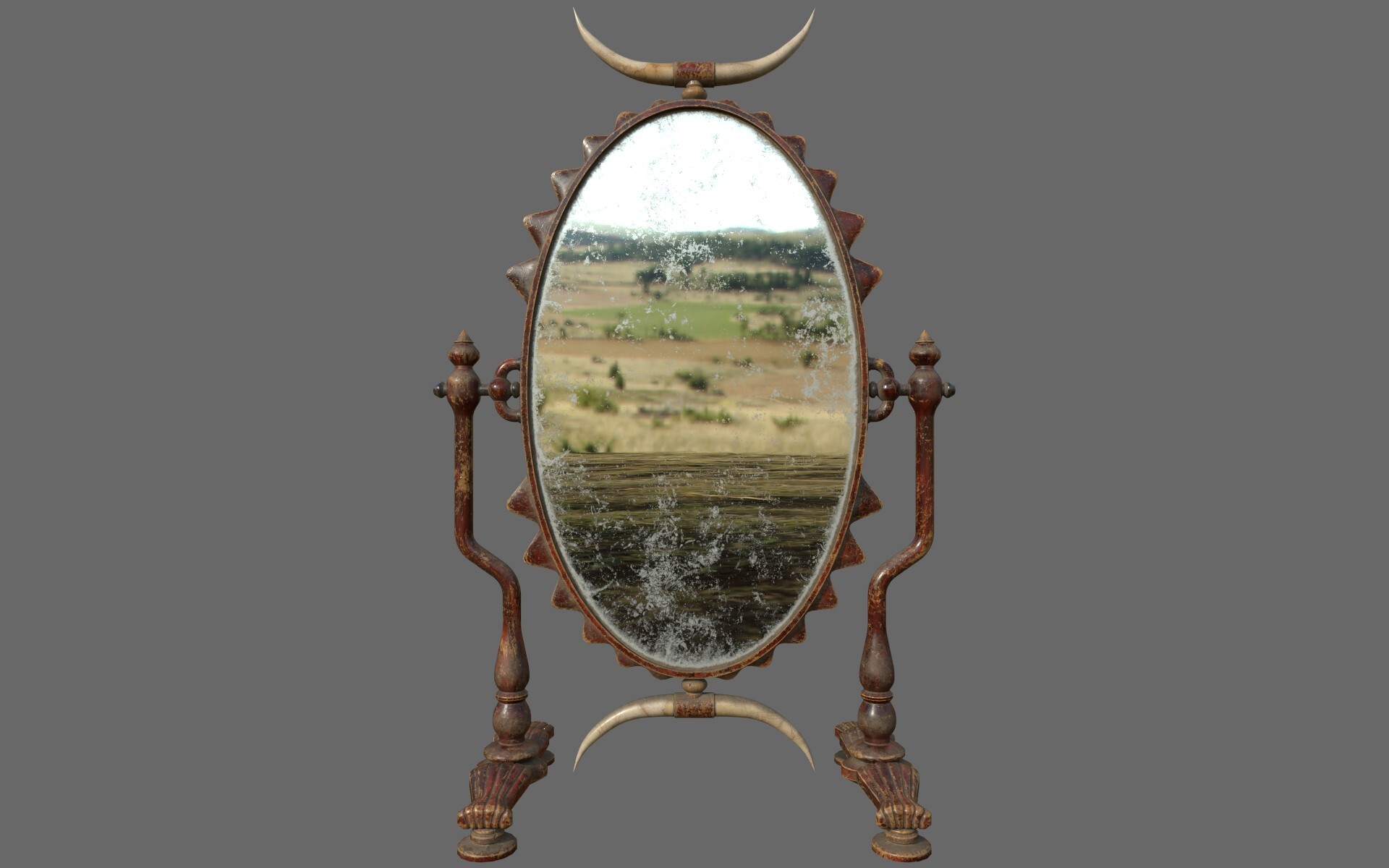 ArtStation - Old Antique Double Sided Mirror PBR Low-Poly Game Ready 3D ...