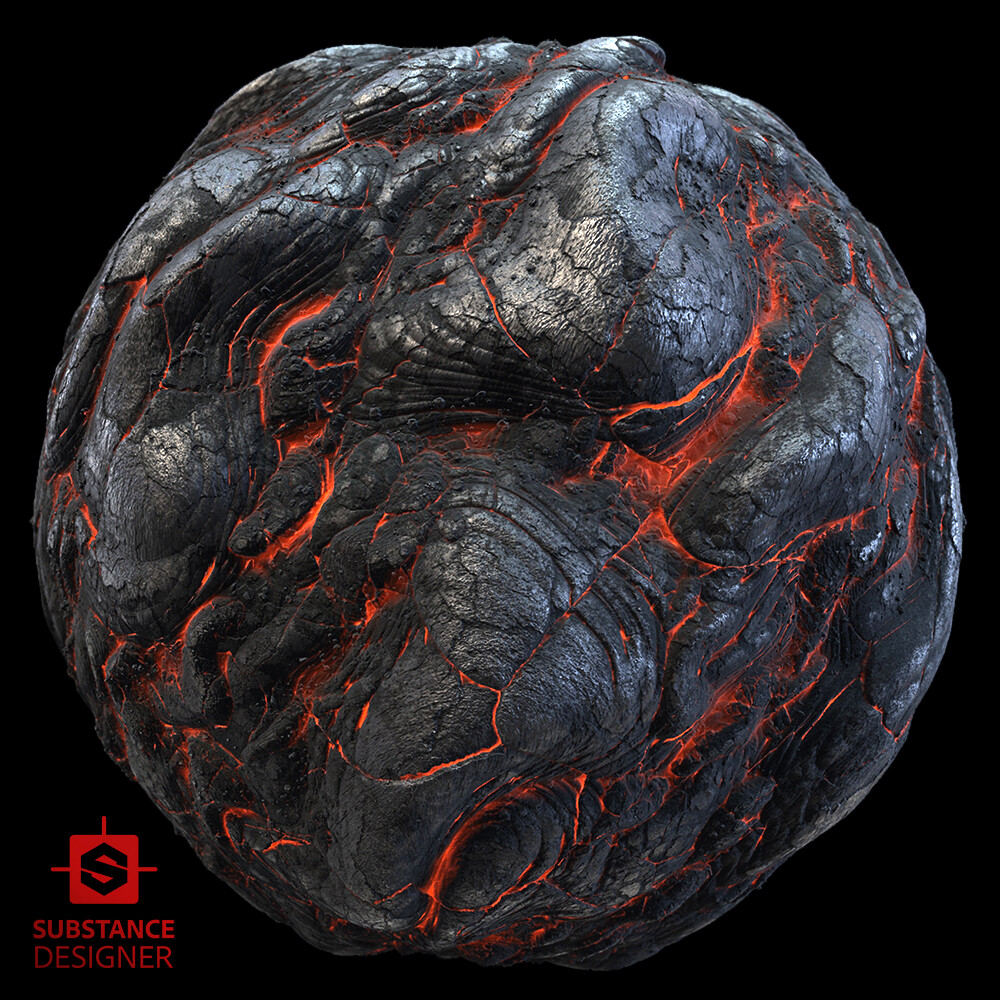 ArtStation - Cooled Lava Material