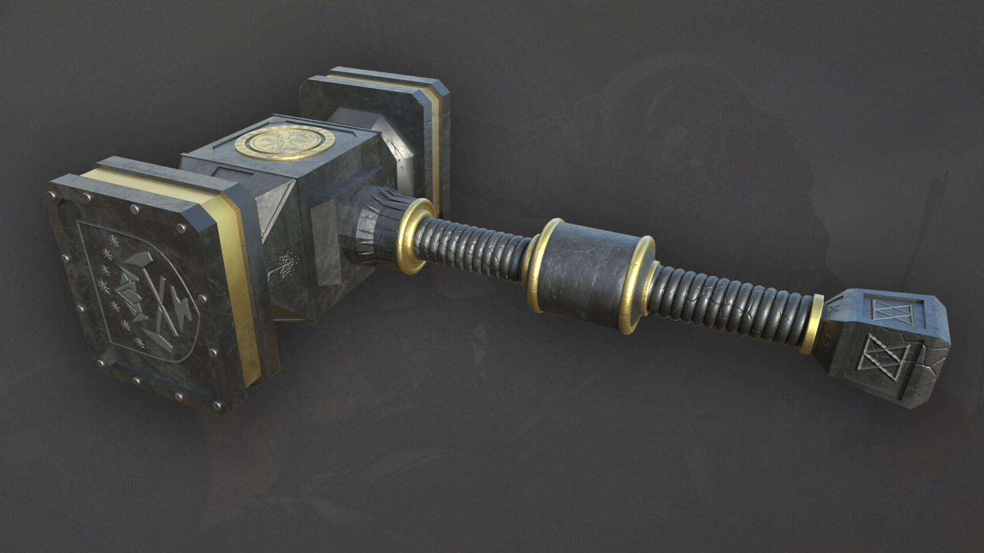 ArtStation - Two-handed Dwarf hammer