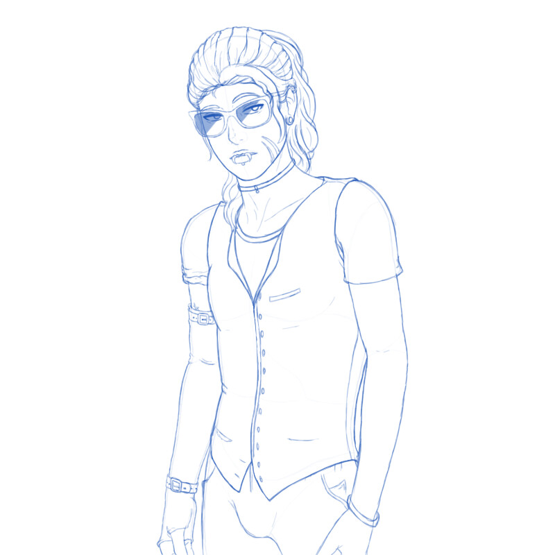 ArtStation - Dixon: Drawing Process