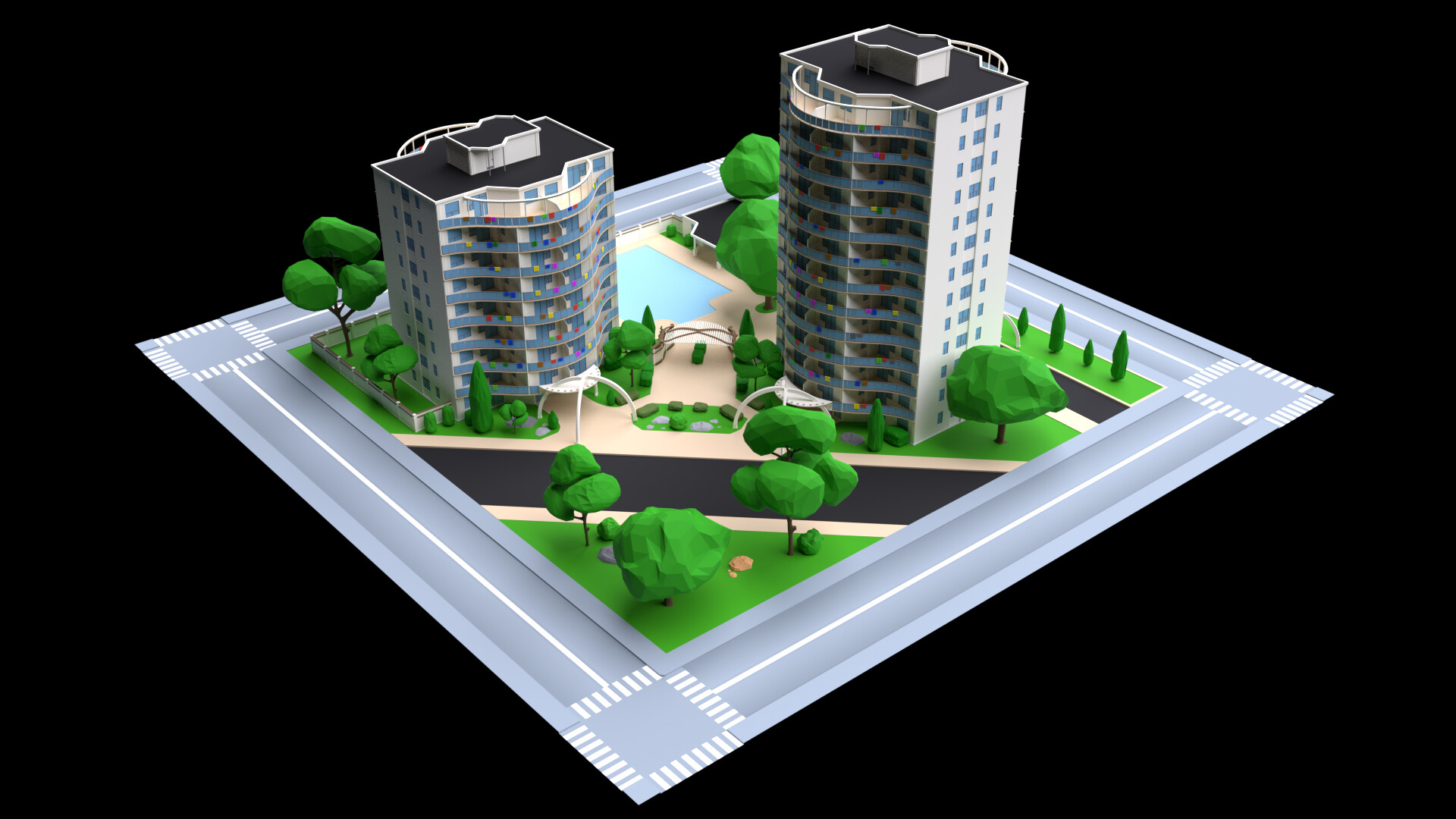 ArtStation - Low-Poly Building