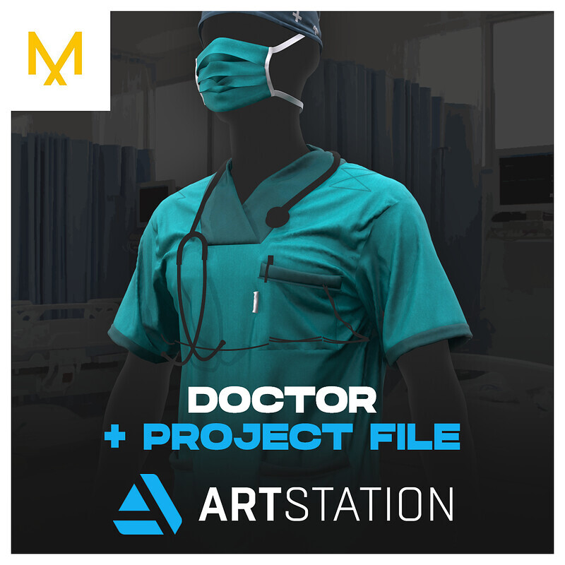 ArtStation - Marvelous Designer Doctor Outfit