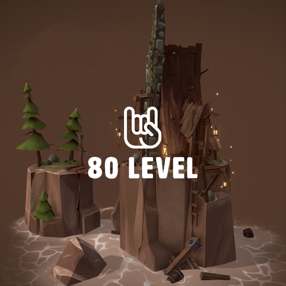 ArtStation - Handpainted Stylized Environment - Tranquility house