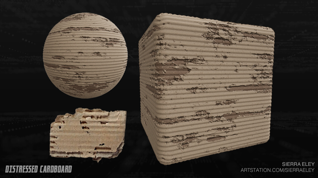 ArtStation - Distressed Cardboard Realtime Material
