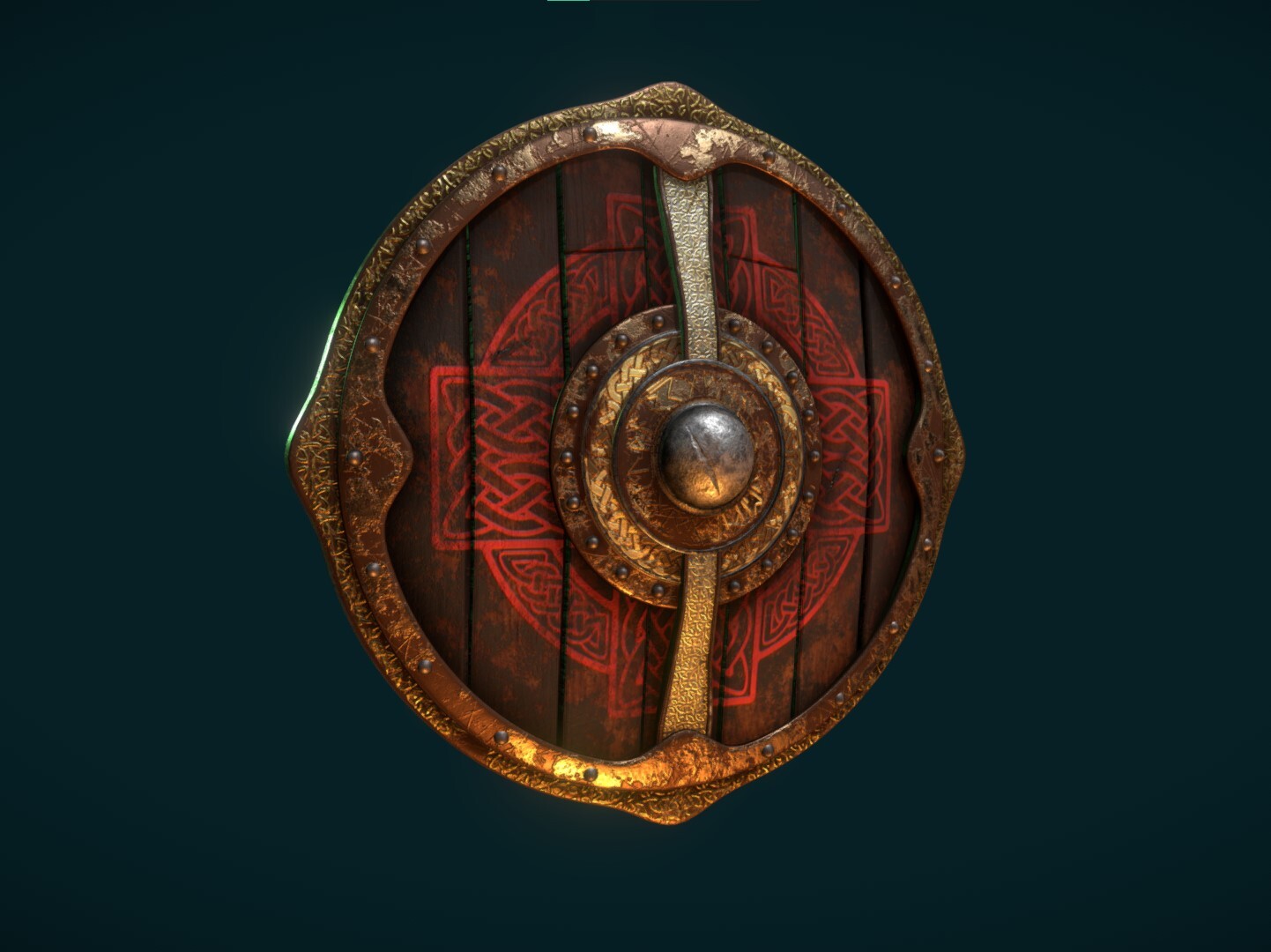 ArtStation - Battle Worn Viking Shield