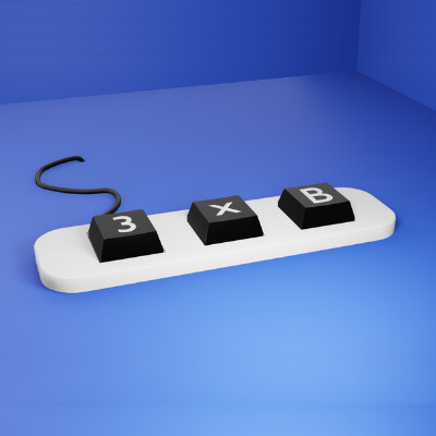 ArtStation - Keyboard Made by Blender 2.91 (Timelapse video)