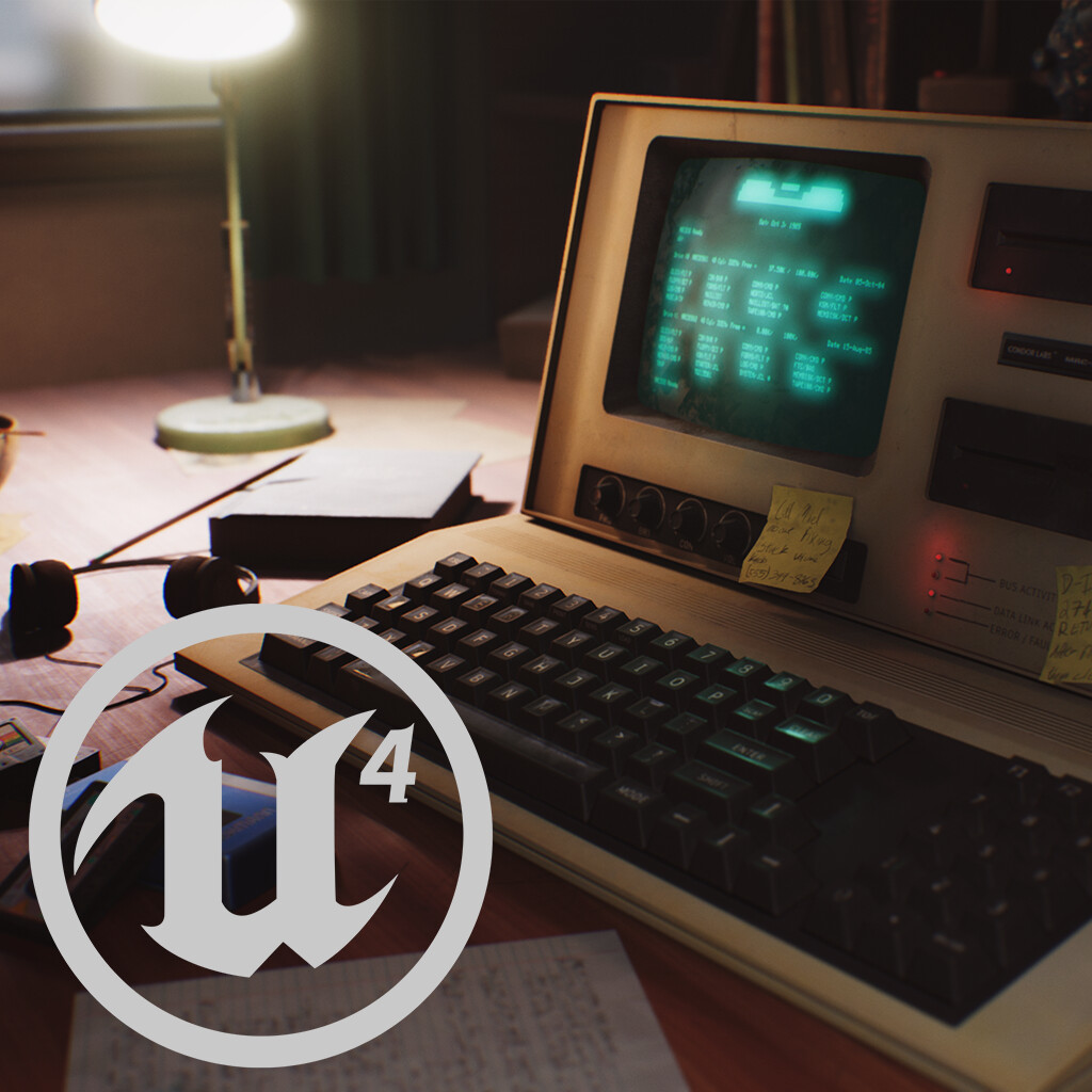 ArtStation - Retro Desk