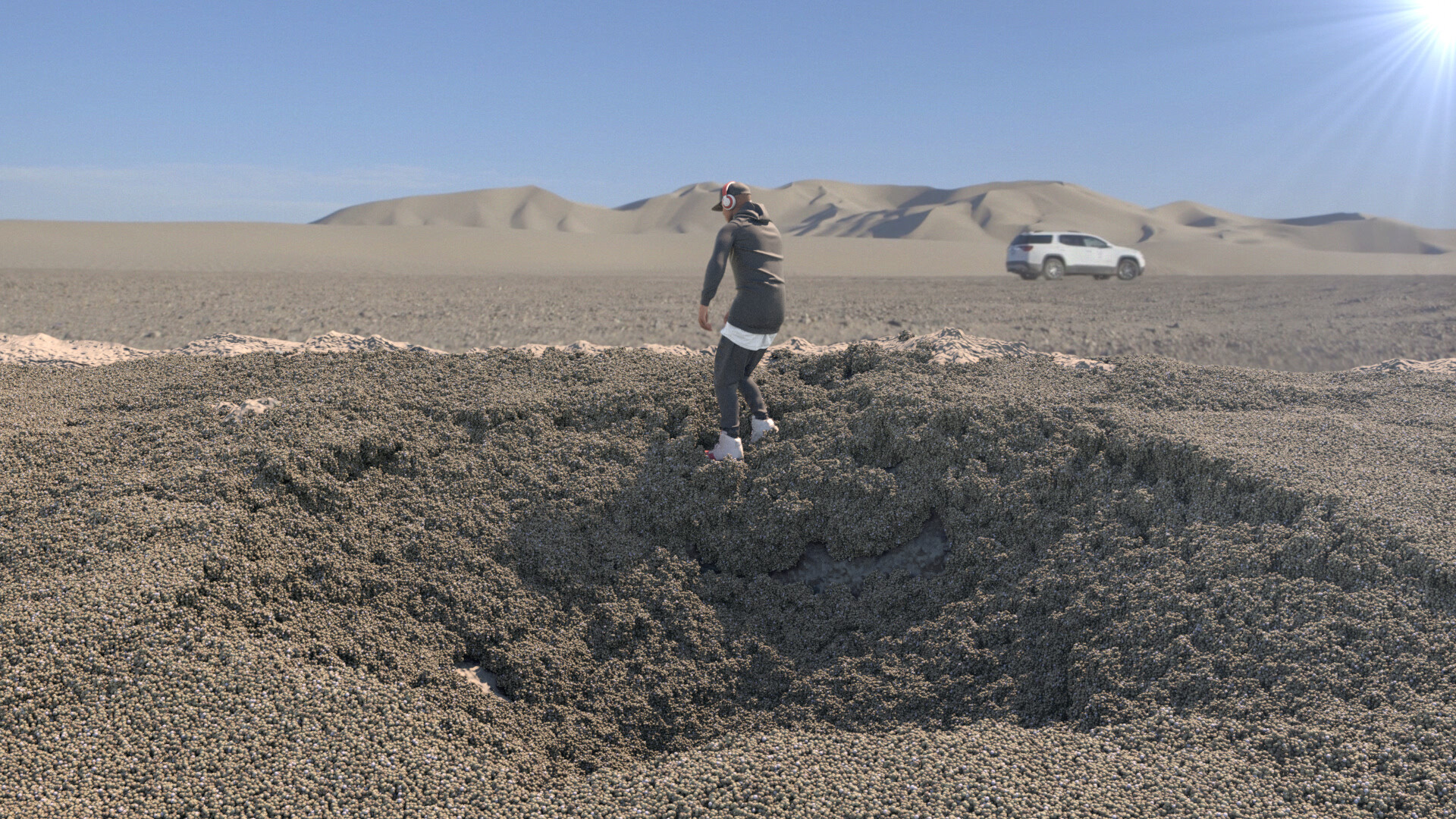ArtStation - Falling and dancing in the desert // Sand Fx - Houdini