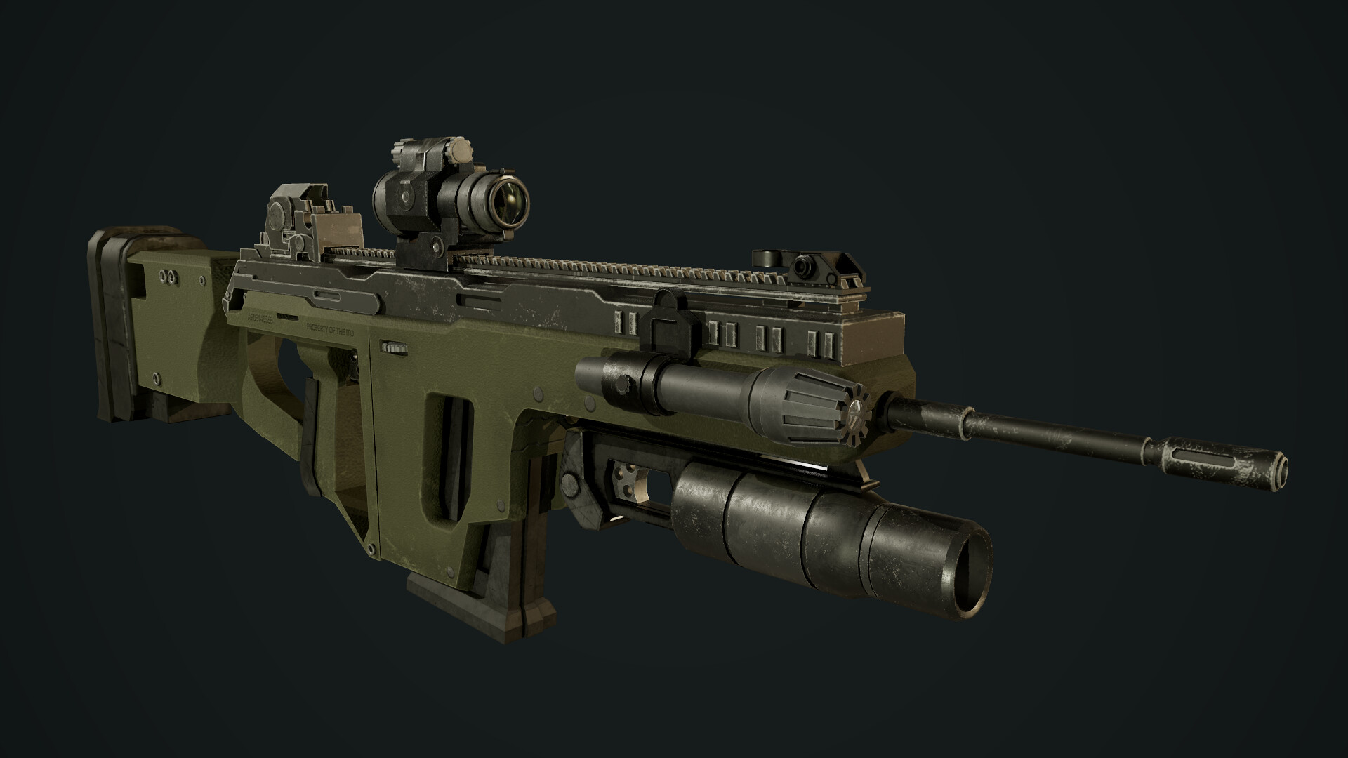 ArtStation - Assault Rifle 3D Model | Based on concept art