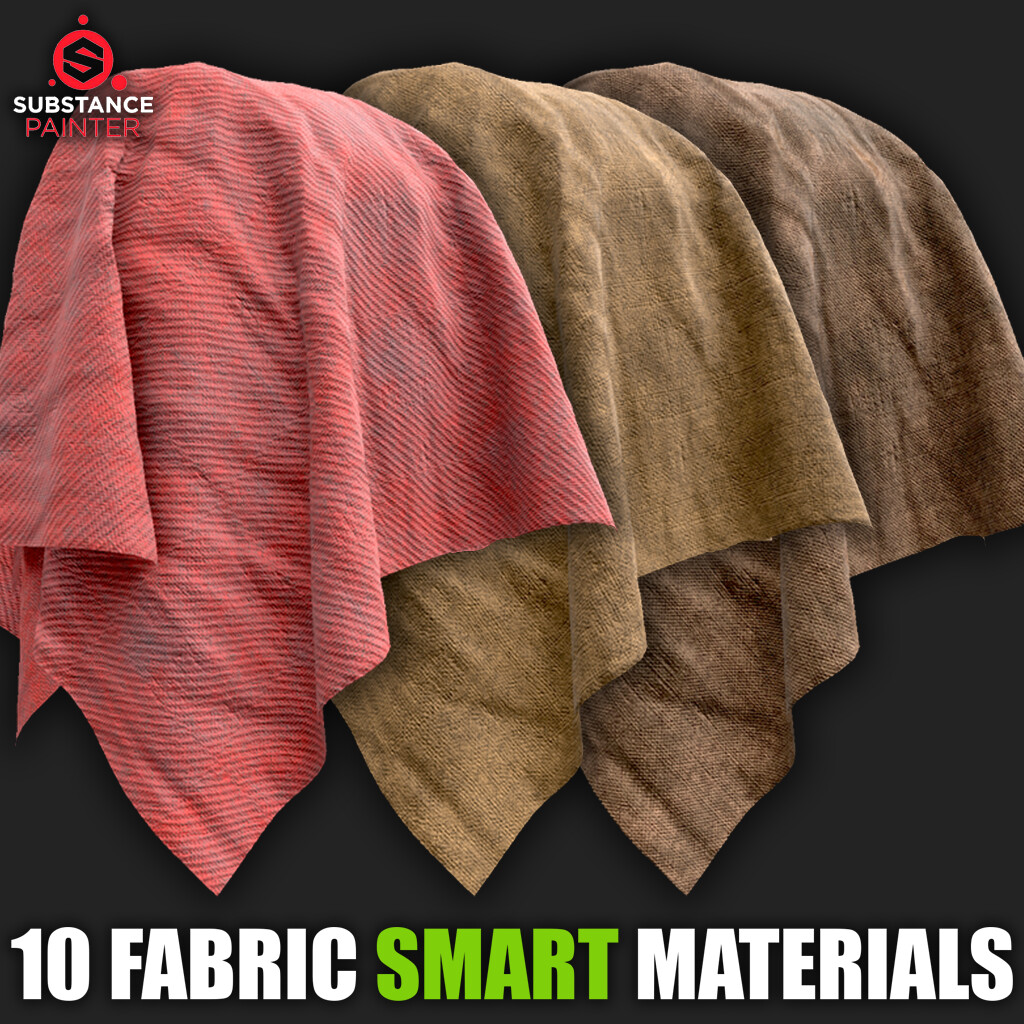 ArtStation - 10 Fabric Smart Materials (Substance Painter)