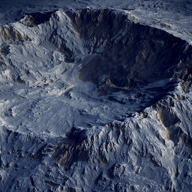 ArtStation - Lunar Crater in Substance Designer and Gaea