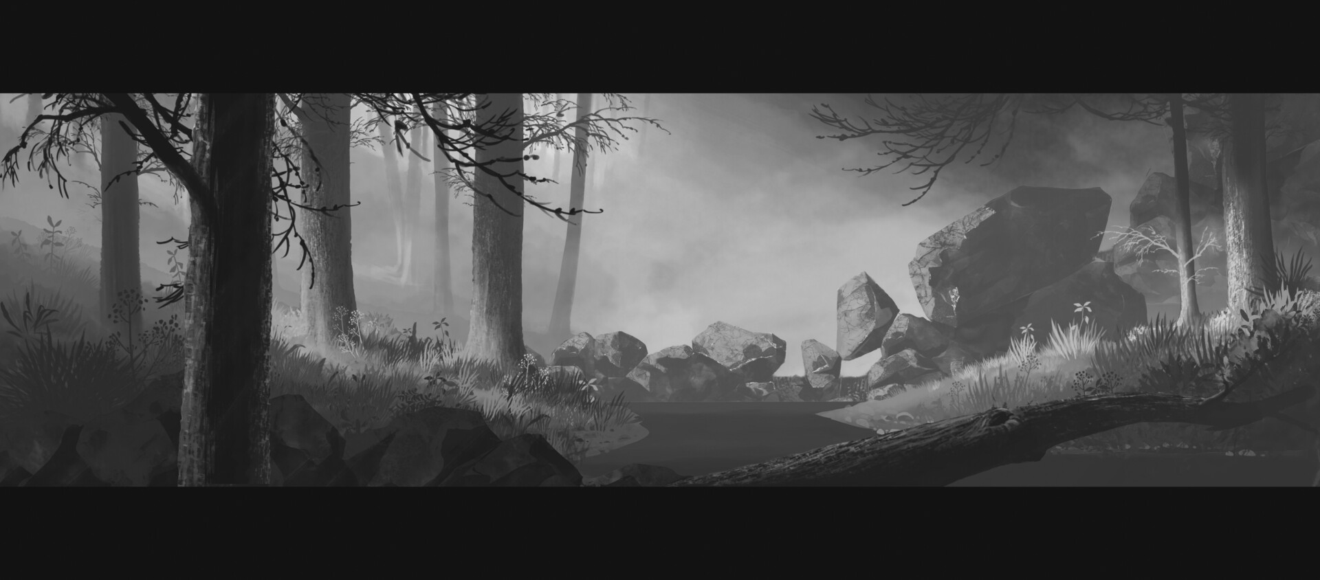 Merlin Perry - Animated Woodland Scene - Background Painting WIP