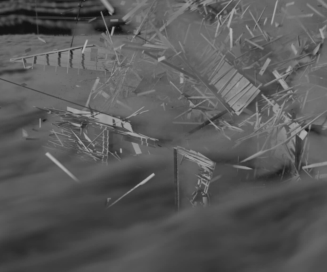 ArtStation - RBD - Operation Teapot Apple-2 Recreated in Houdini