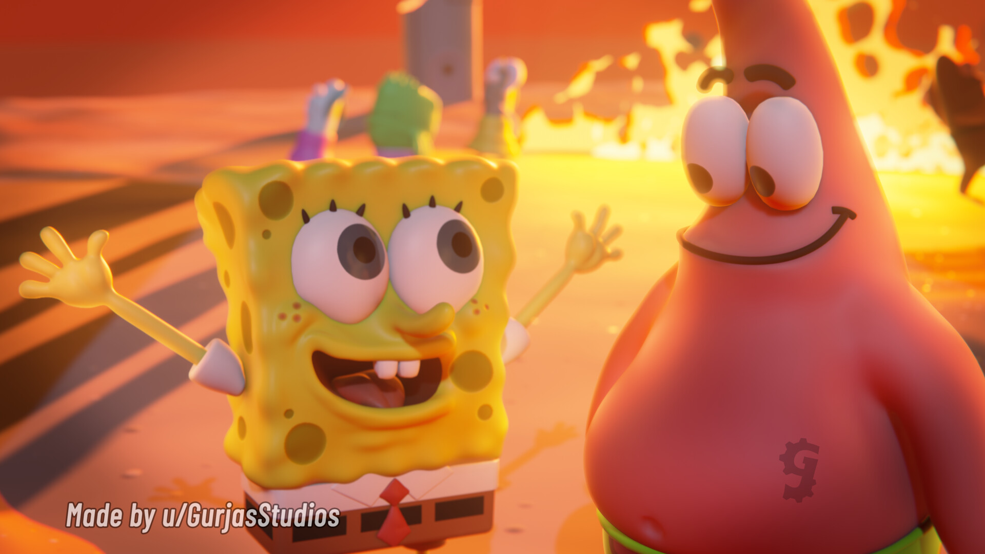 ArtStation - Spongebob Scene Recreation (Blender)