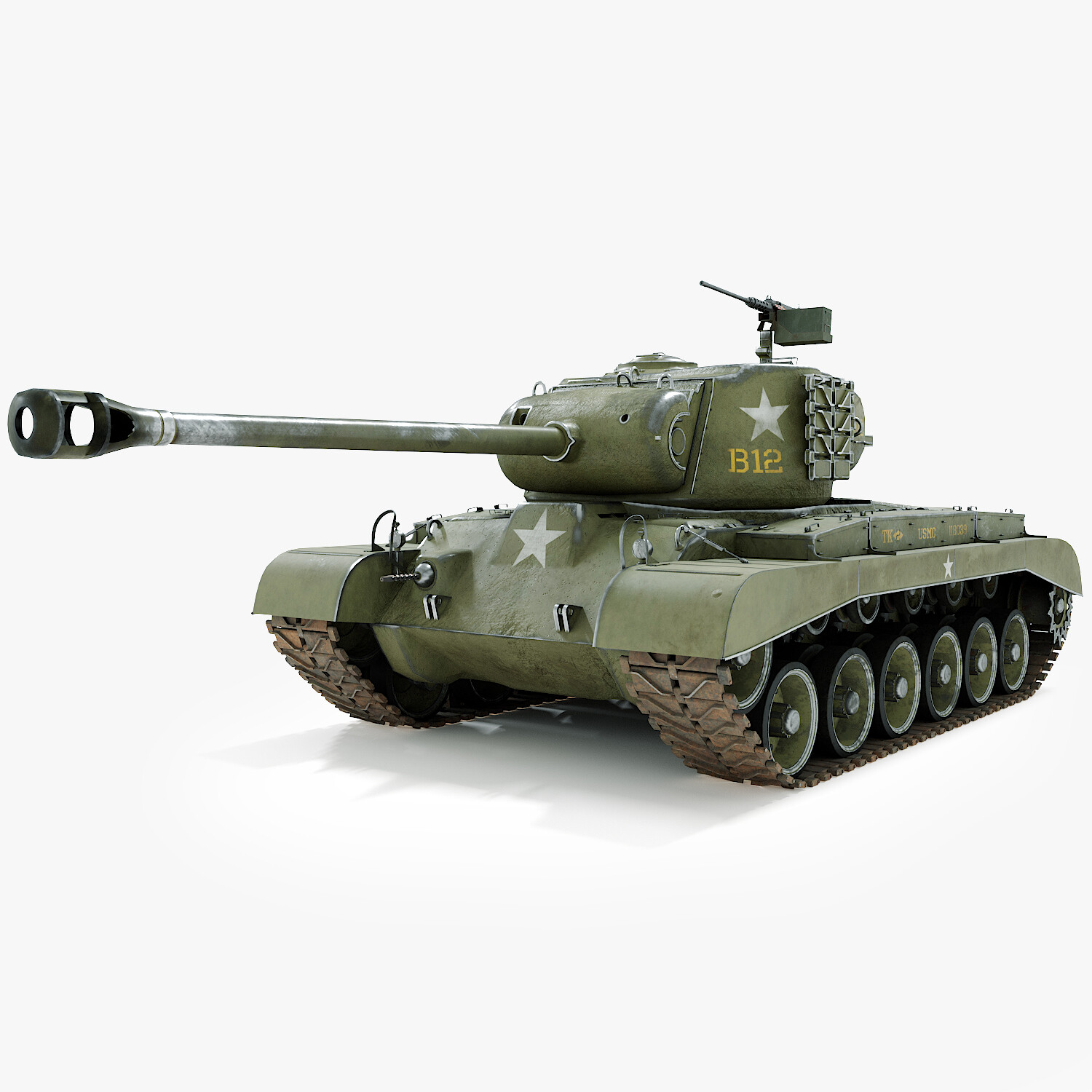 ArtStation - M26 Pershing Korean war 3d model