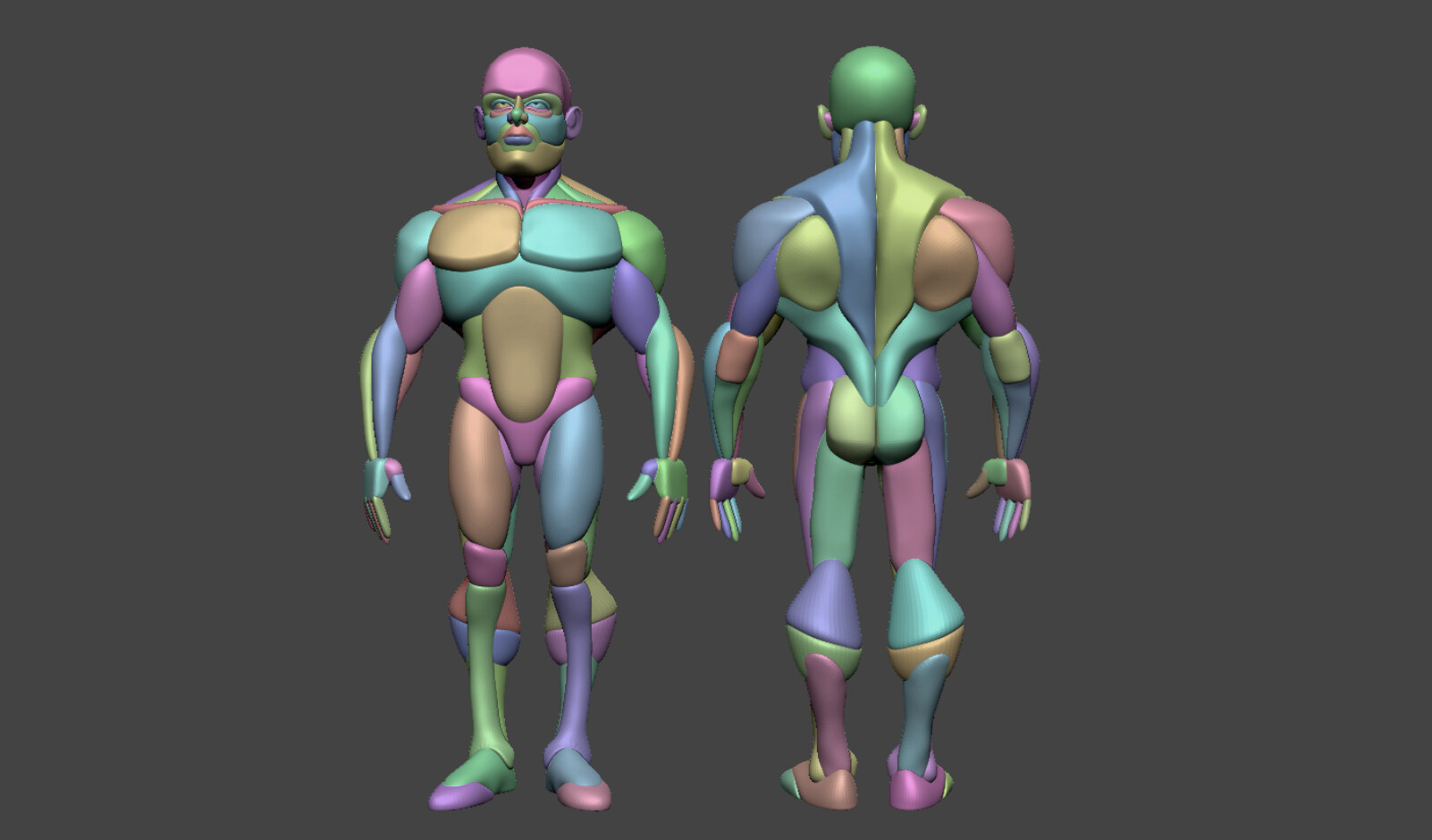 ArtStation - blocking Stylized Male Full Body Base Zbrush