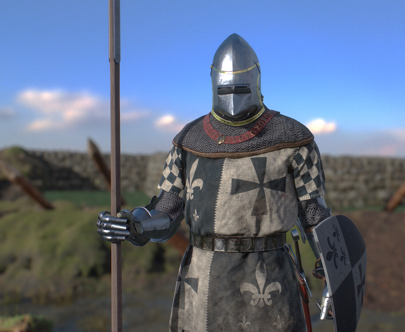 ArtStation - Knight 14th century - Game Model