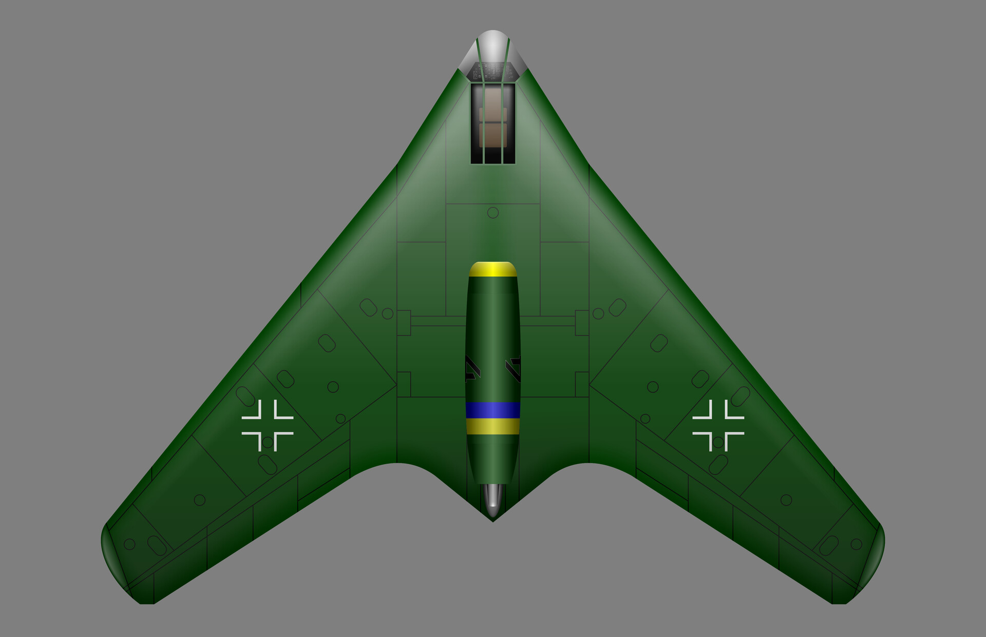 ArtStation - Gotha P60 Flying Wing Topsides