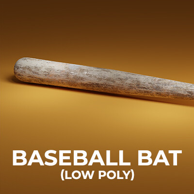 ArtStation - Low Poly Baseball Bat ( Re-textured )