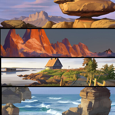 ArtStation - Environmental sketching exercises