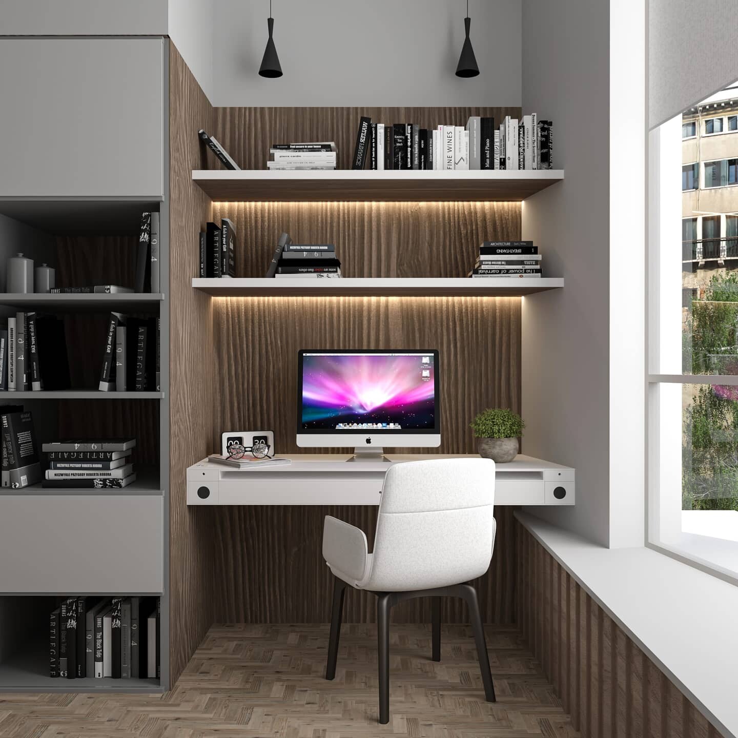 ArtStation - Work from home setup in 3d