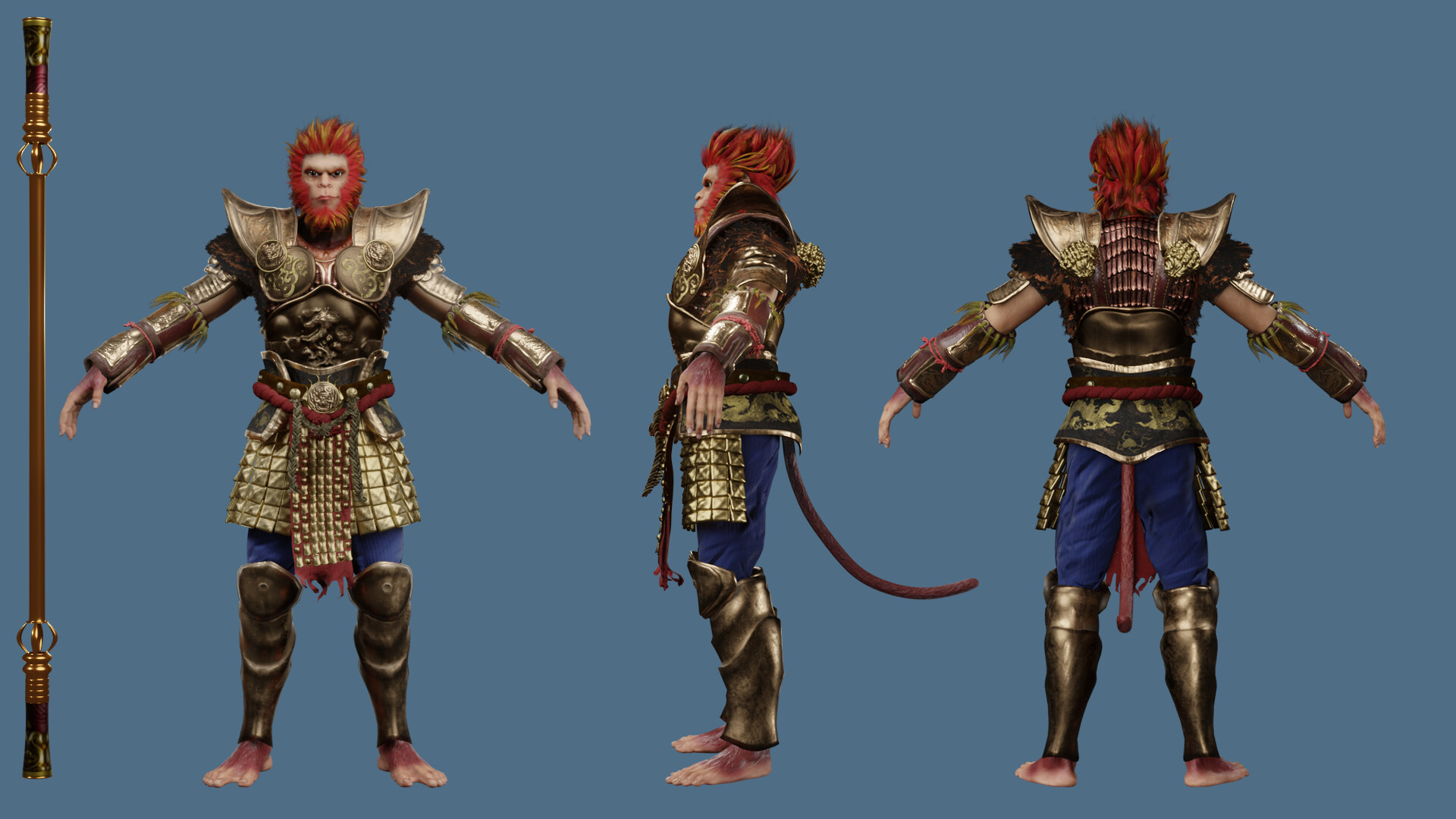 ArtStation - Monkey King 3D Low Poly