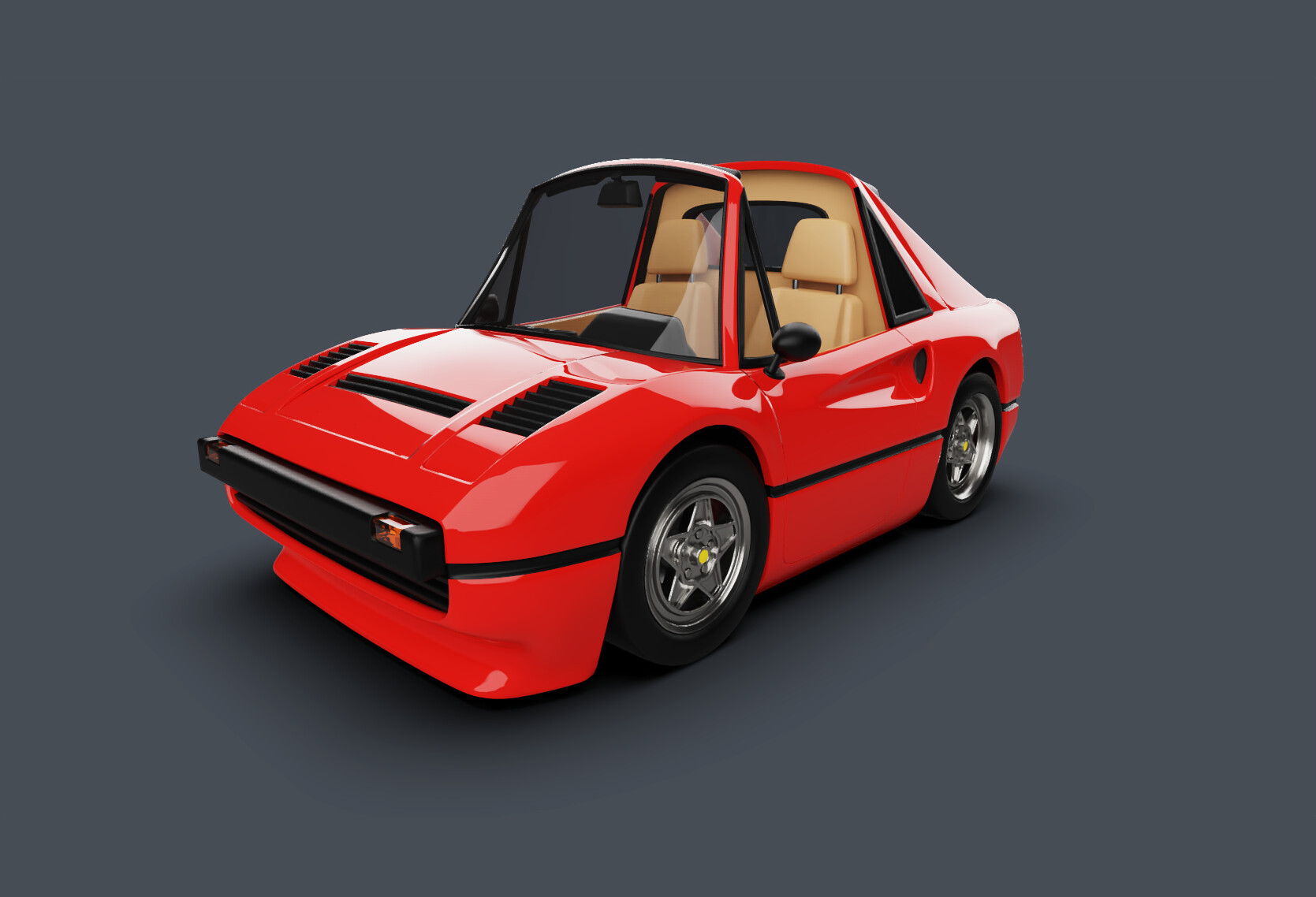 ArtStation - Low poly chonky Magnum P.I. car WIP
