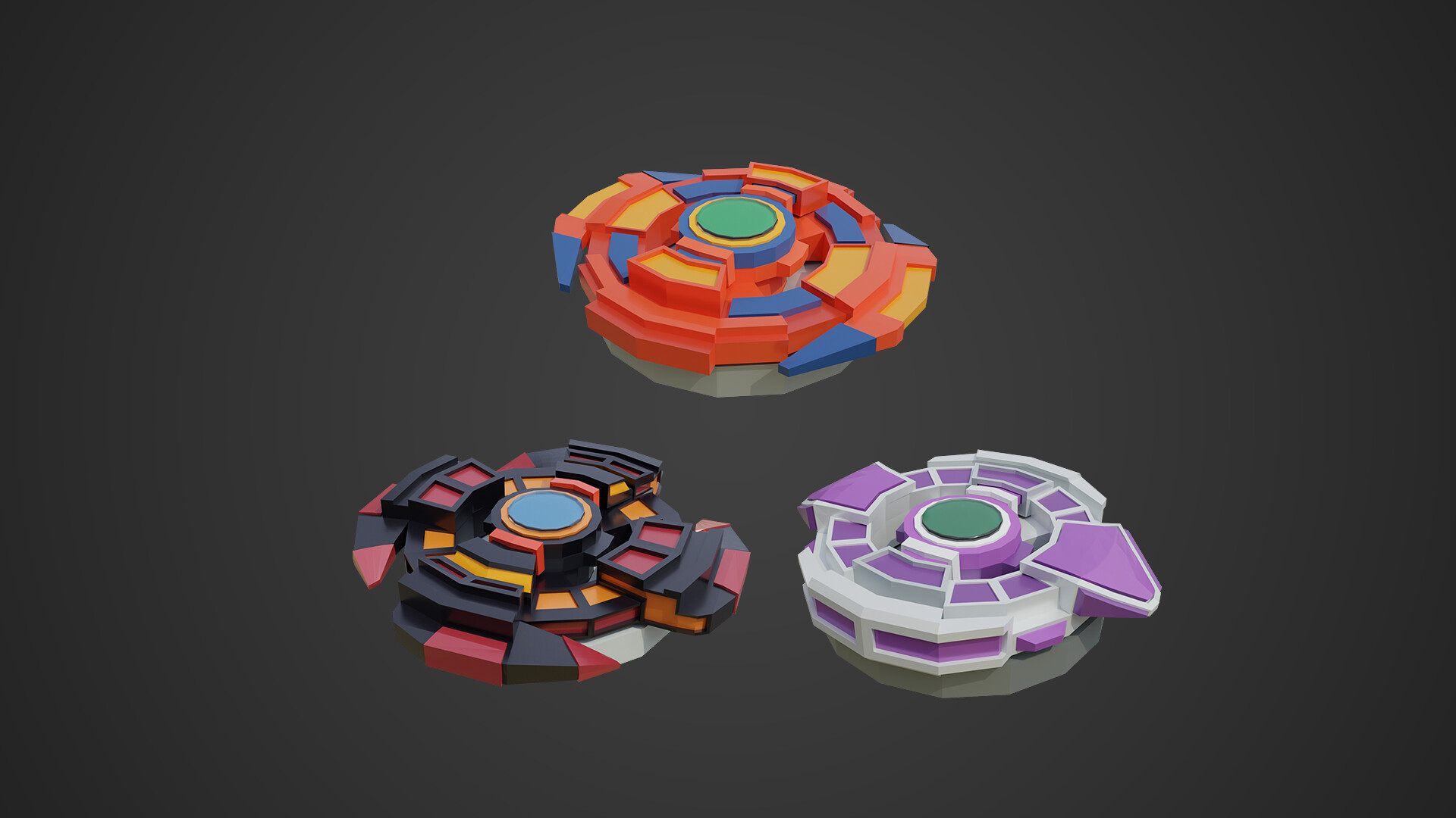 ArtStation - 3D Modular Beyblade Models
