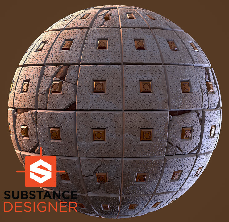 ArtStation - Stylized Broken Tiles - Substance Designer