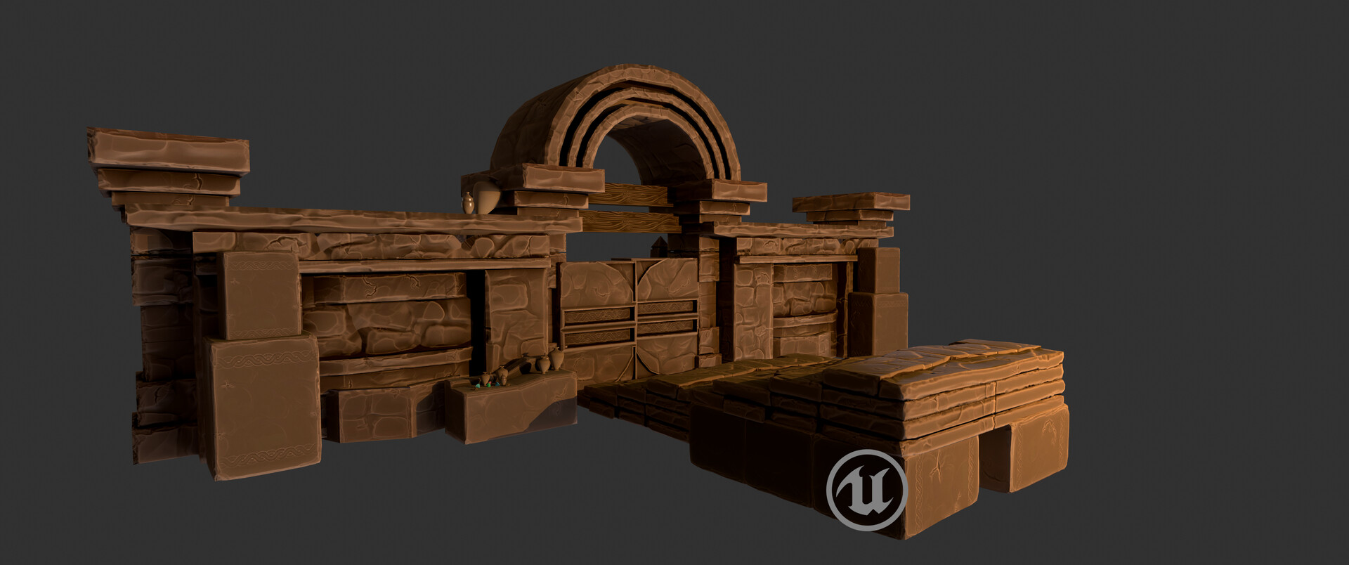 ArtStation - Modular Sand Temple (GGJ)