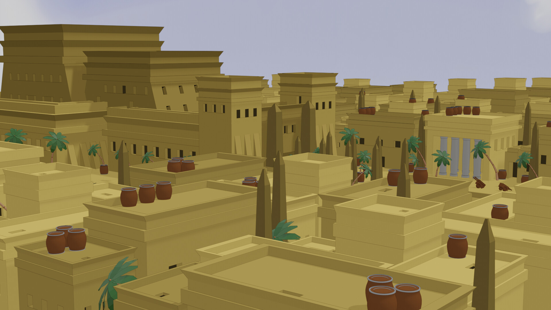 ArtStation - 3d Low Poly Egyptian Town Collection