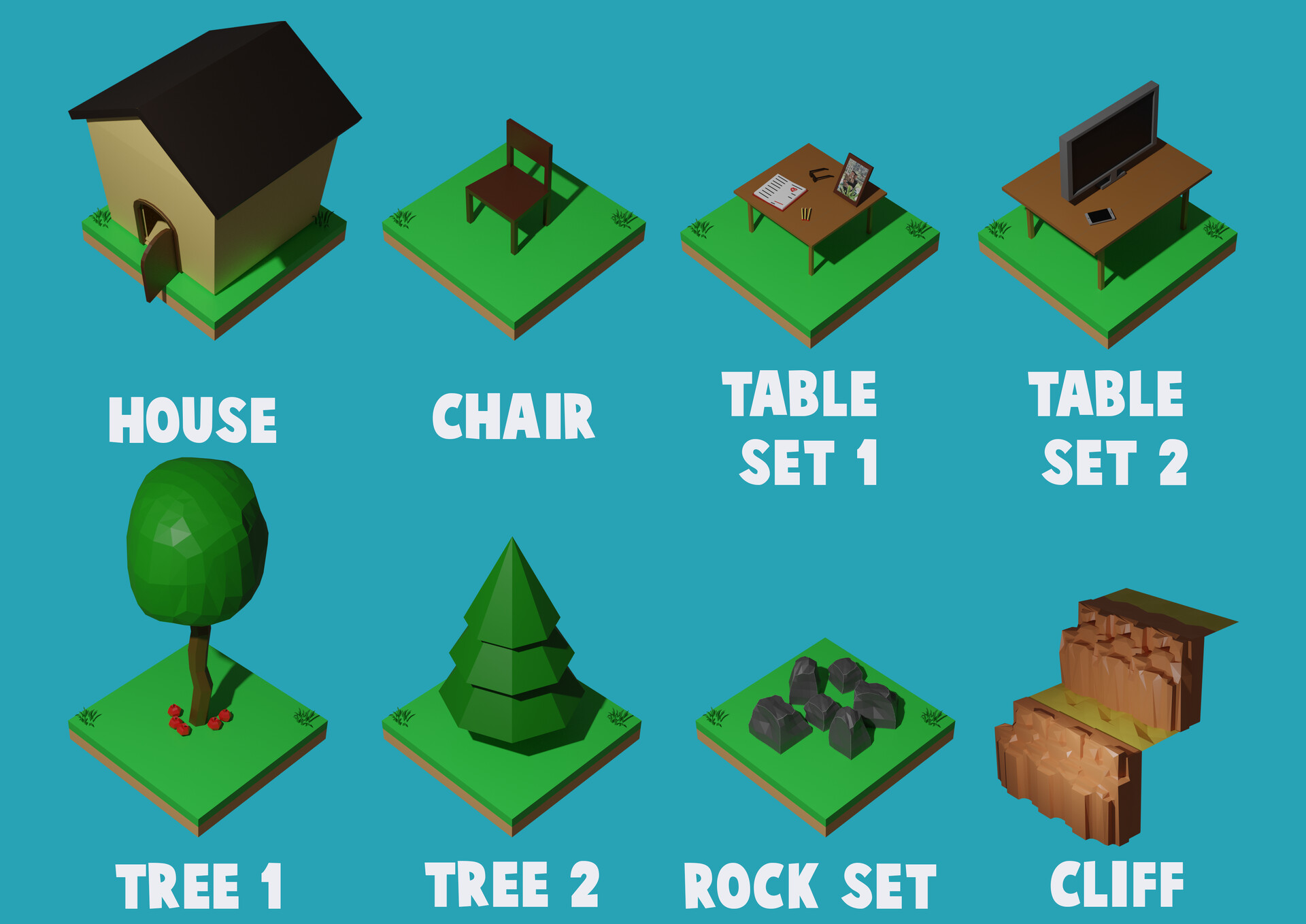 ArtStation - Low Poly Props & Environment Set