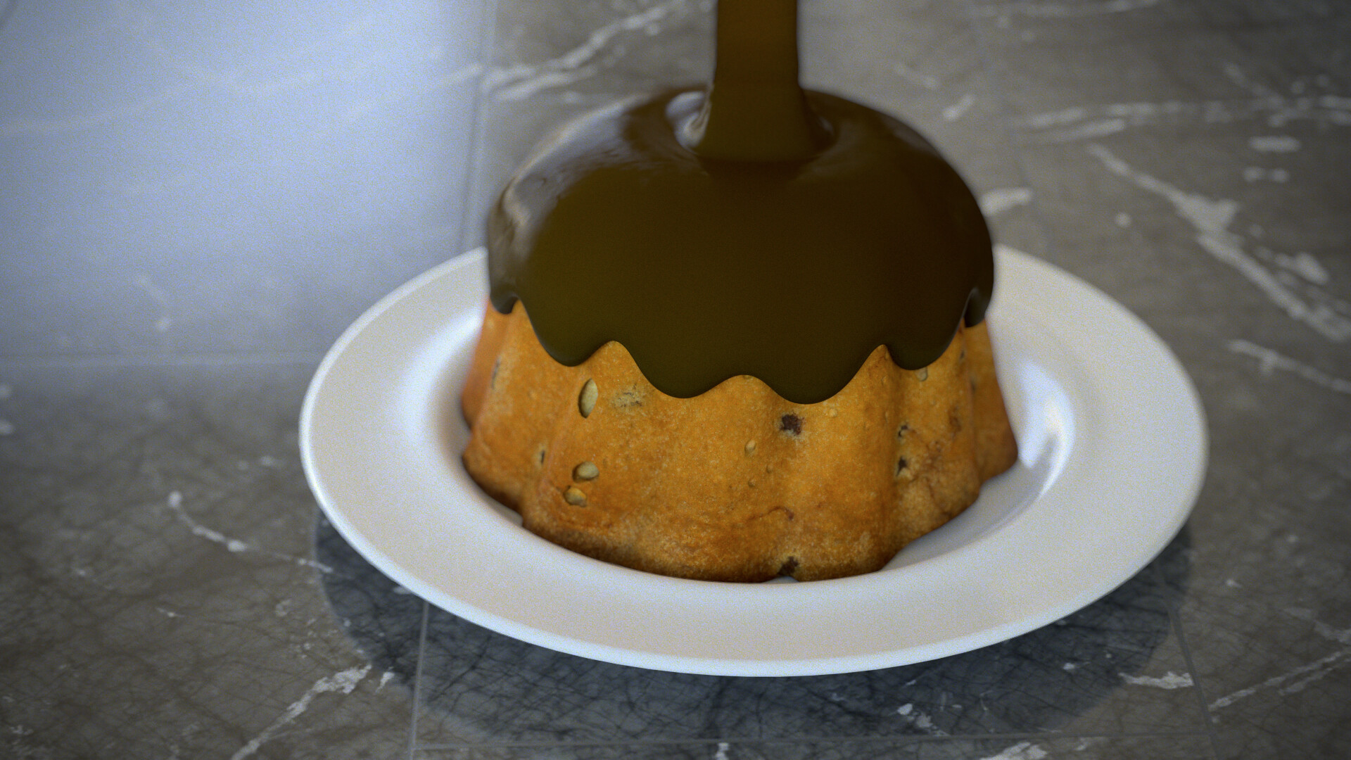 ArtStation - Cake with Chocolate Pour (Houdini, Redshift & Nuke)