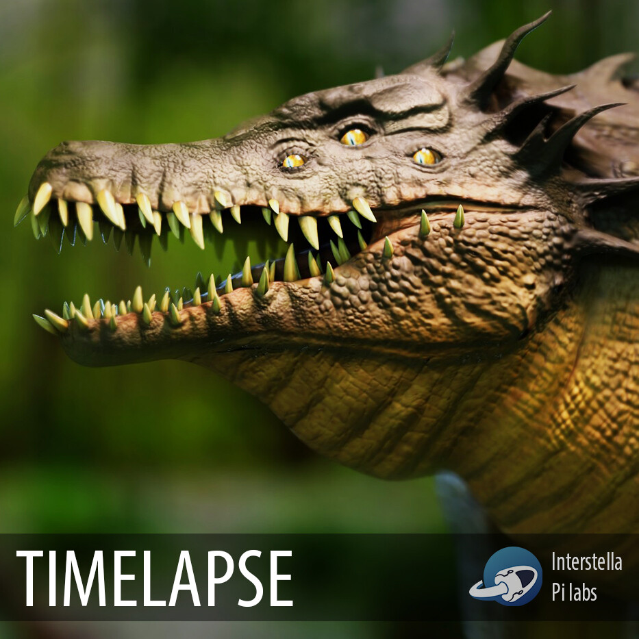 ArtStation - Crocorilla / Creature model TIMELAPSE