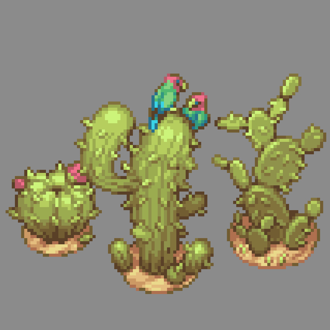 ArtStation - Pixel Cactus + Speedpaint