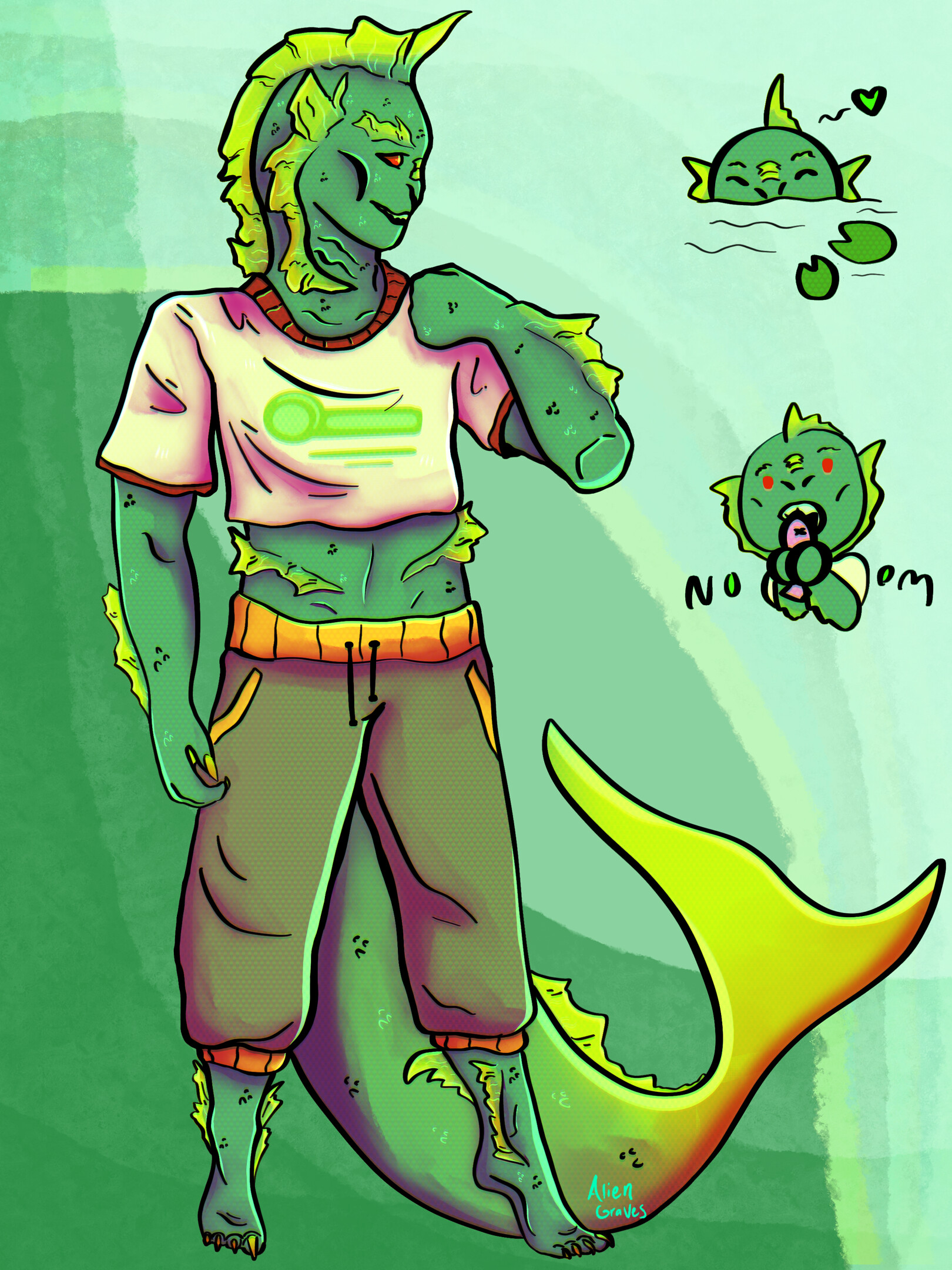 ArtStation - Gillentine- Lake Monster Design