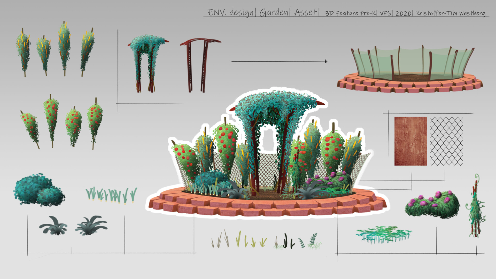 ArtStation - Environment Design | Stylized Backyard